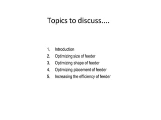 The design of feeding system feeding calculations | PDF