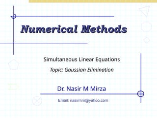 lec 10 gauss elimination mathematics note for engineering subject | PPT