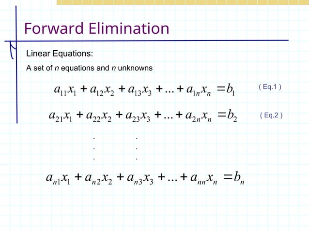 lec 10 gauss elimination mathematics note for engineering subject | PPT
