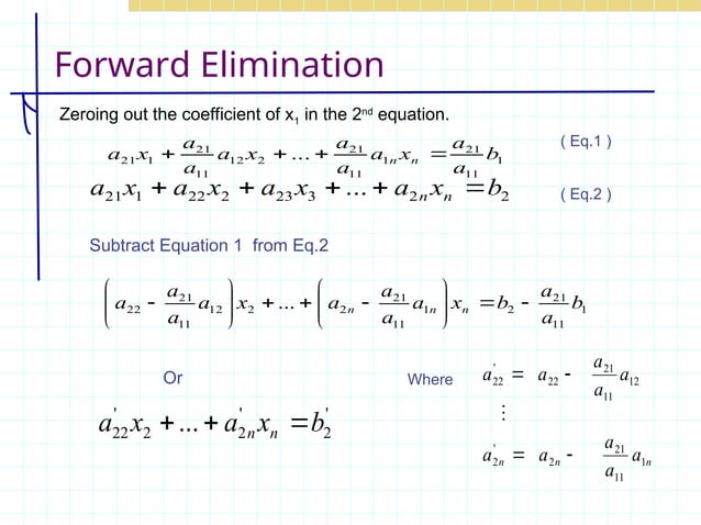 lec 10 gauss elimination mathematics note for engineering subject | PPT