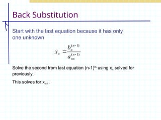lec 10 gauss elimination mathematics note for engineering subject | PPT