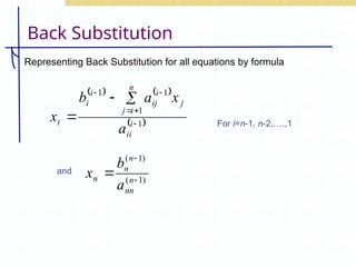 lec 10 gauss elimination mathematics note for engineering subject | PPT