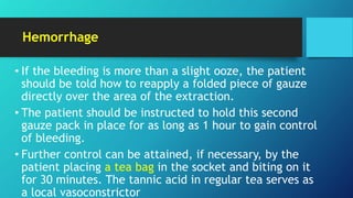 Complications of tooth extraction 2 | PPTX