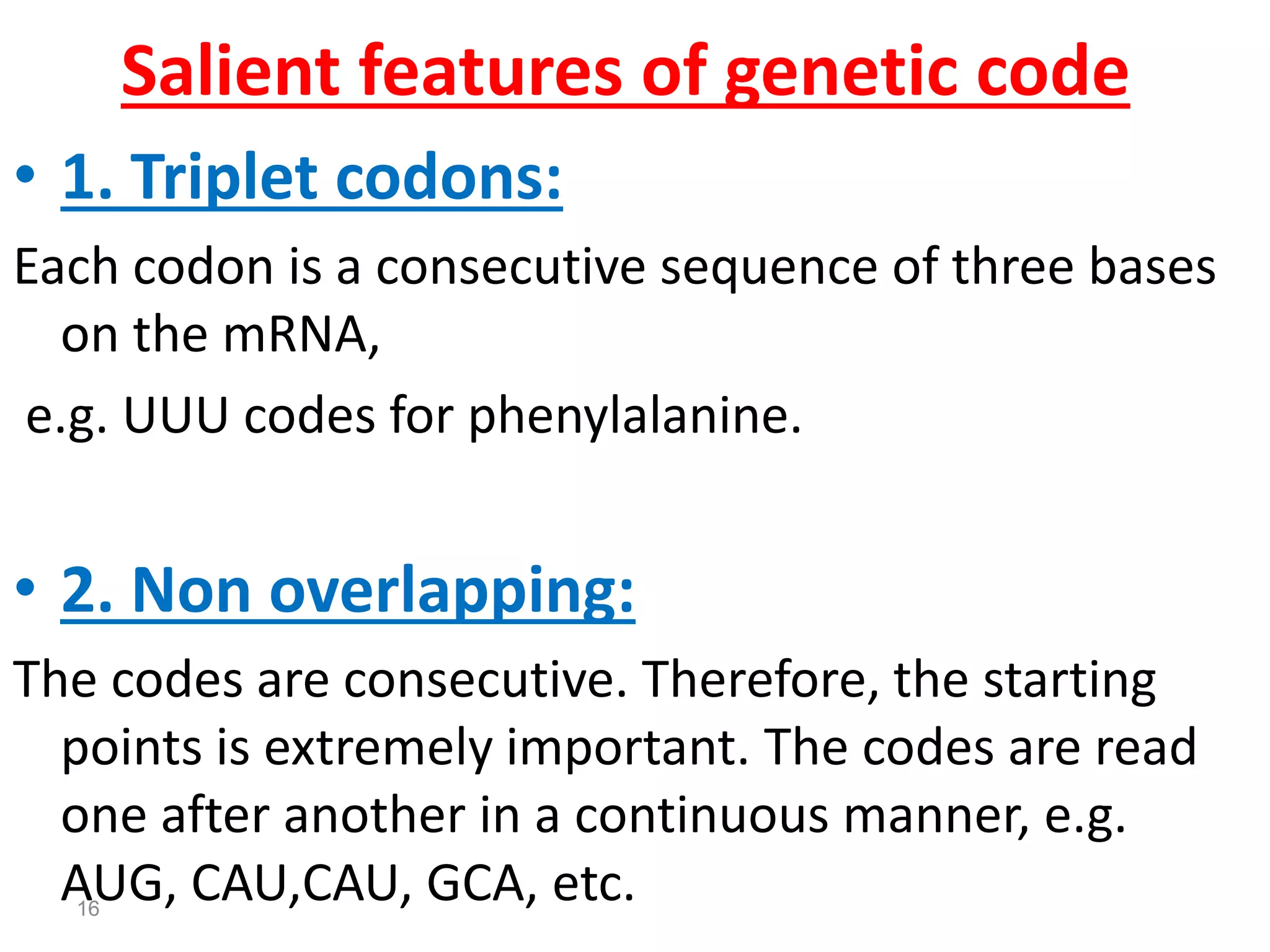 Lec 11 level 3-de (genetic code and protein biosynthesis) | PDF