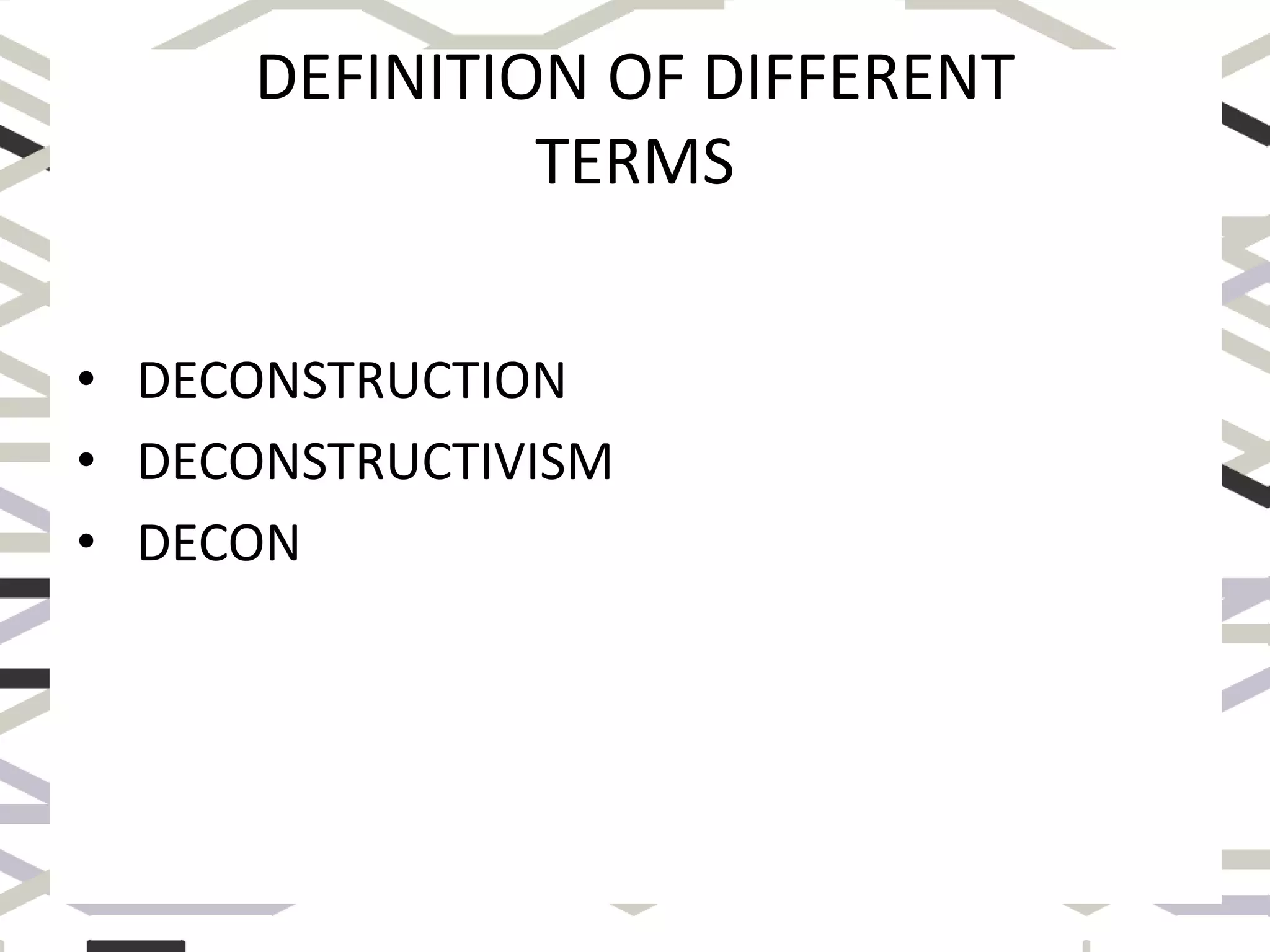 Lec 11 deconstructivism | PPTX