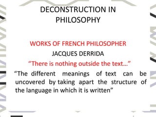 Lec 11 deconstructivism | PPTX