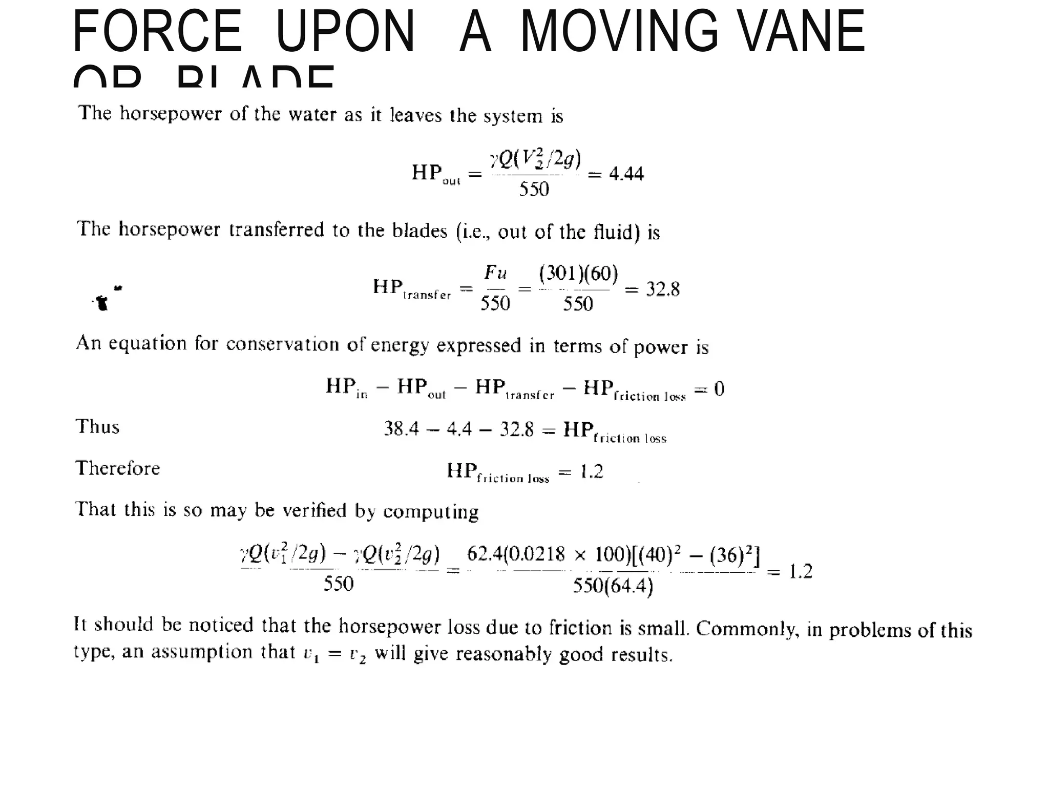 Lec 11 forces on vanes and turbo machinery 02 -fm 2 | PPTX