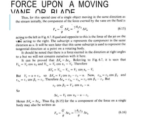 Lec 11 forces on vanes and turbo machinery 02 -fm 2 | PPTX