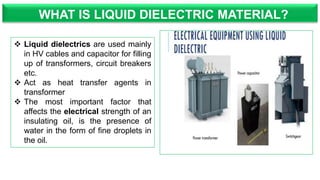 BREAKDOWN OF LIQUID DIELECTRICS,DEFINITION,CLASSIFICATION & APPLICATION ...