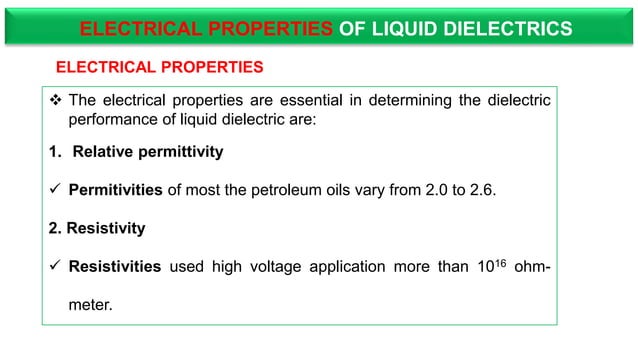 BREAKDOWN OF LIQUID DIELECTRICS,DEFINITION,CLASSIFICATION & APPLICATION ...