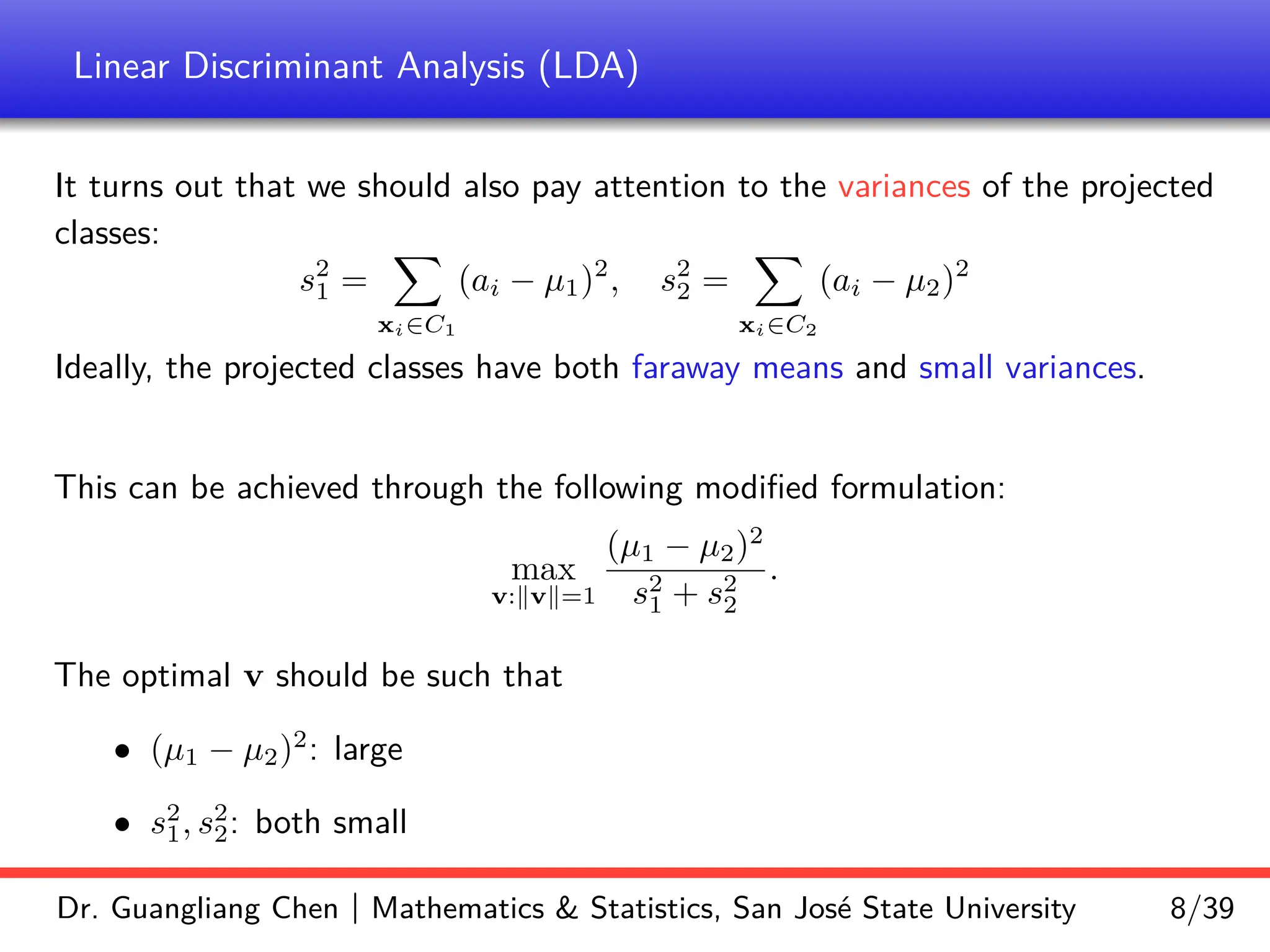 Lecture on linerar discriminatory analysis | PPT