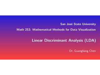 Lecture on linerar discriminatory analysis | PPT