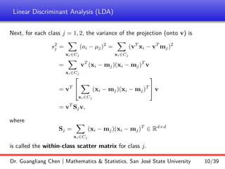 Lecture on linerar discriminatory analysis | PPT