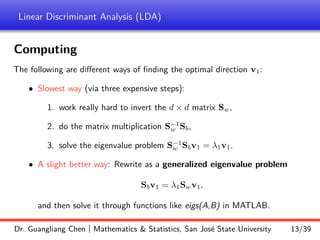 Lecture on linerar discriminatory analysis | PPT