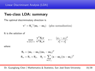 Lecture on linerar discriminatory analysis | PPT