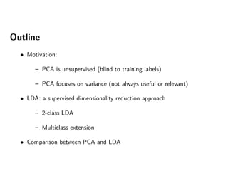 Lecture on linerar discriminatory analysis | PPT