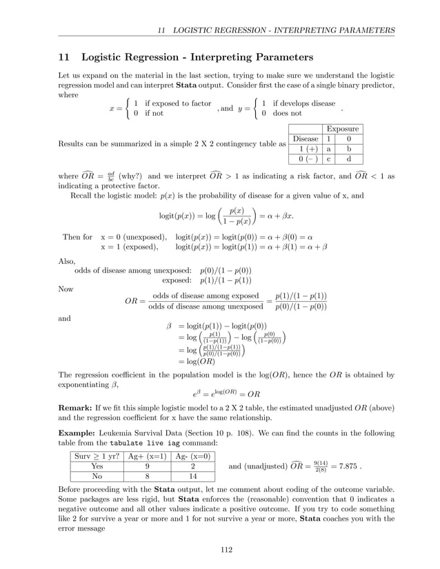 Lec11 logistic regression | PDF
