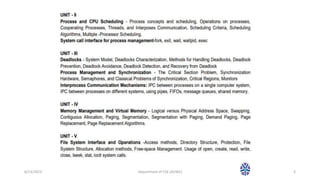 CS403PC Operating System Lec 11 operation of process.pptx | Operating Systems | Computer ...