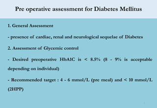Lec 11 perioperative assessment for diabetes for mohs | PPT