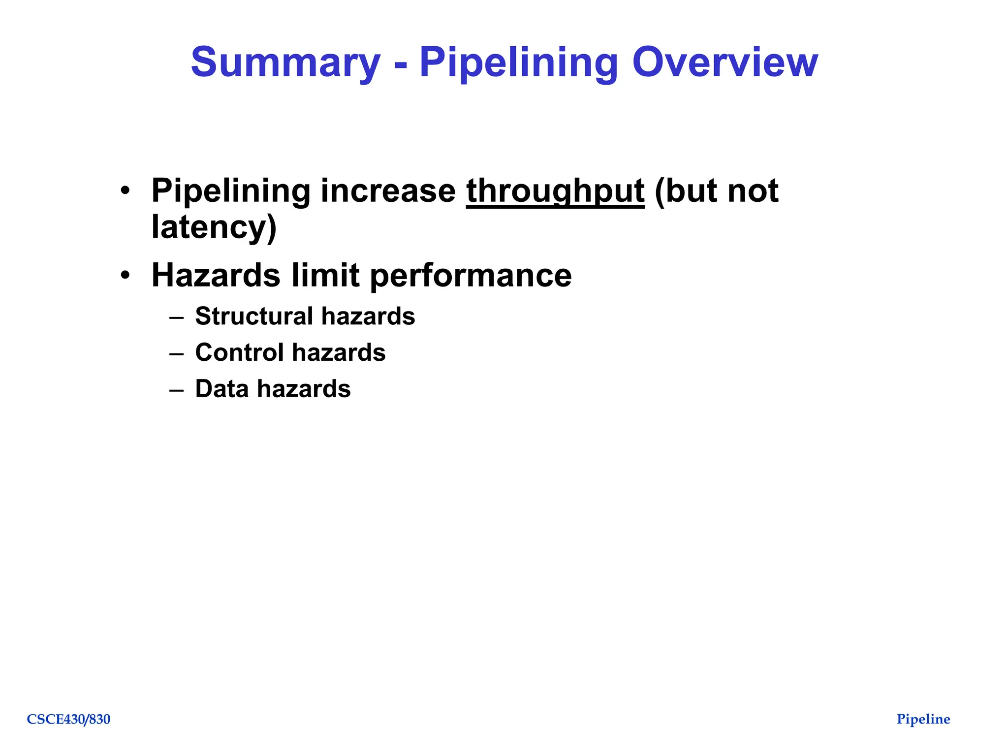 Lec11computer Architecturepipelineintroductionppt