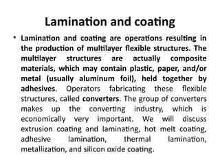 Polymer Packaging (Laminations and Coatings) | PPT