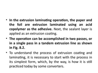 Polymer Packaging (Laminations and Coatings) | PPTX
