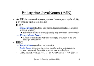 Enterprise JavaBeans(EJB) | PPT
