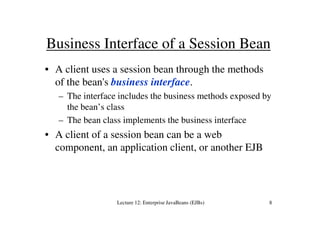 Enterprise JavaBeans(EJB) | PPT