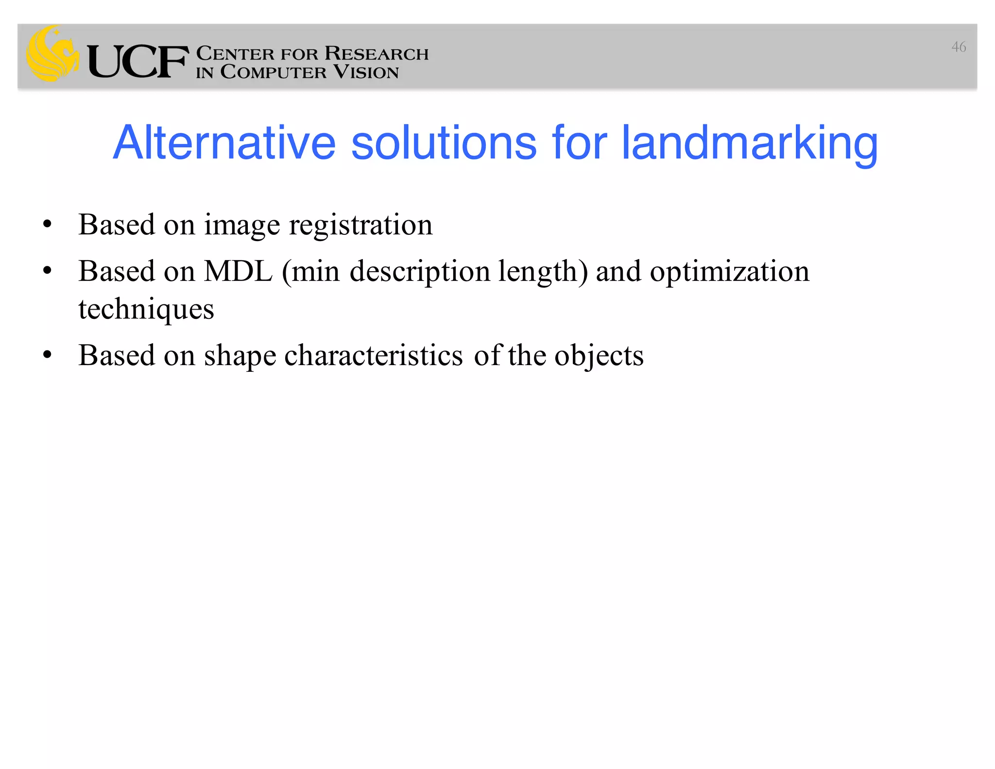 Lec12: Shape Models and Medical Image Segmentation | PPT
