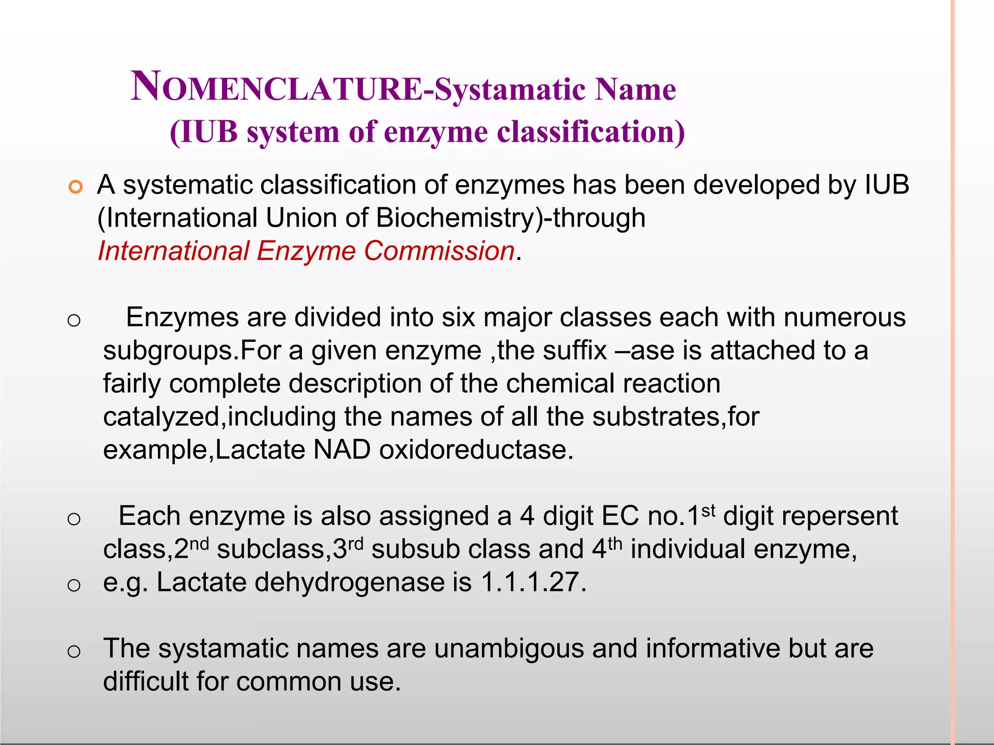 CHEMISTRY OF ENZYMES | PPTX