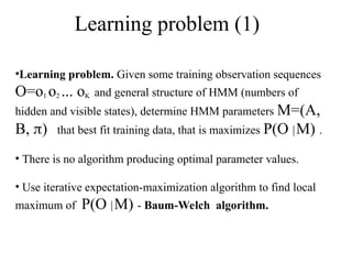 Hidden Markov and Graphical Models presentation | PPT