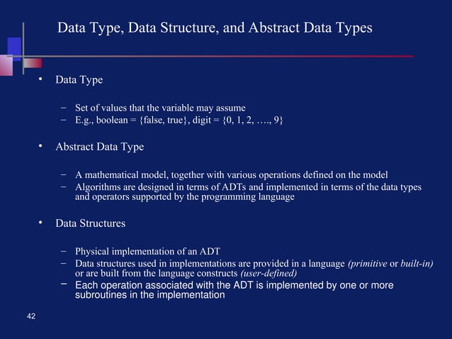 Lecture 1 and 2 of Data Structures & Algorithms | PPT