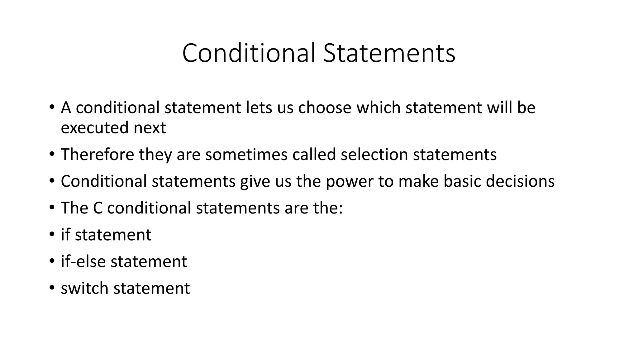Decision Control Structure If And Else Ppt 5085