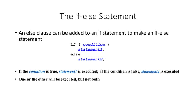 Decision Control Structure If & Else | PPTX