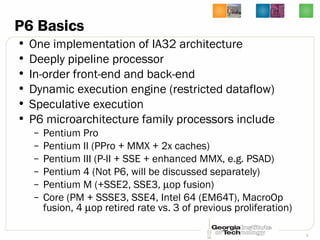 Lec12 Computer Architecture by Hsien-Hsin Sean Lee Georgia Tech -- P6, Netburst, Pentiium 4 | PPT
