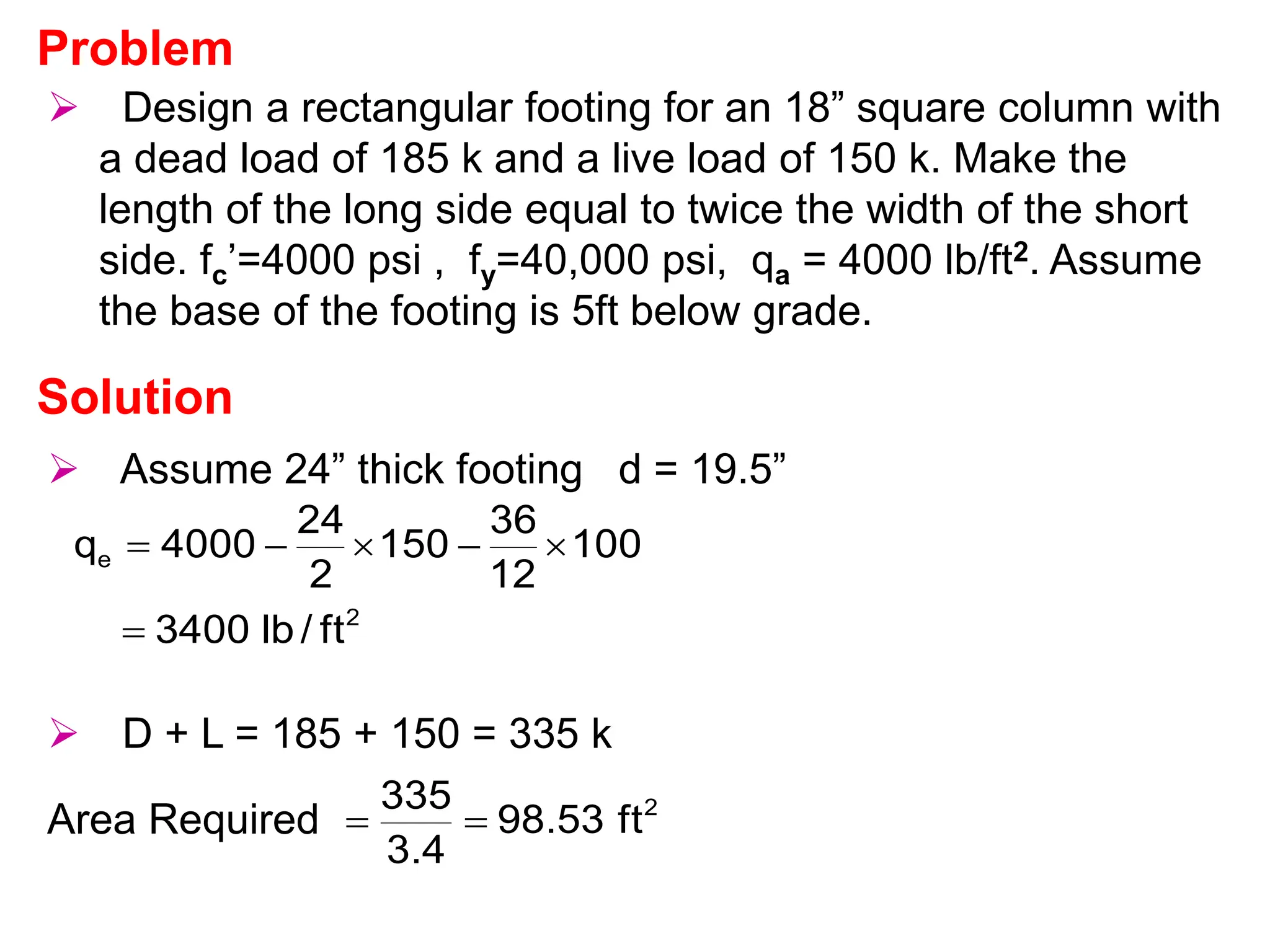 Lec 12 - Design of Rectangular footing.PPT