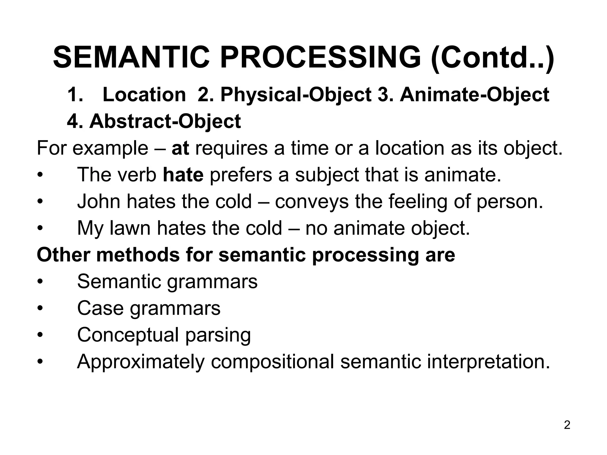 Lec12 semantic processing | PPT