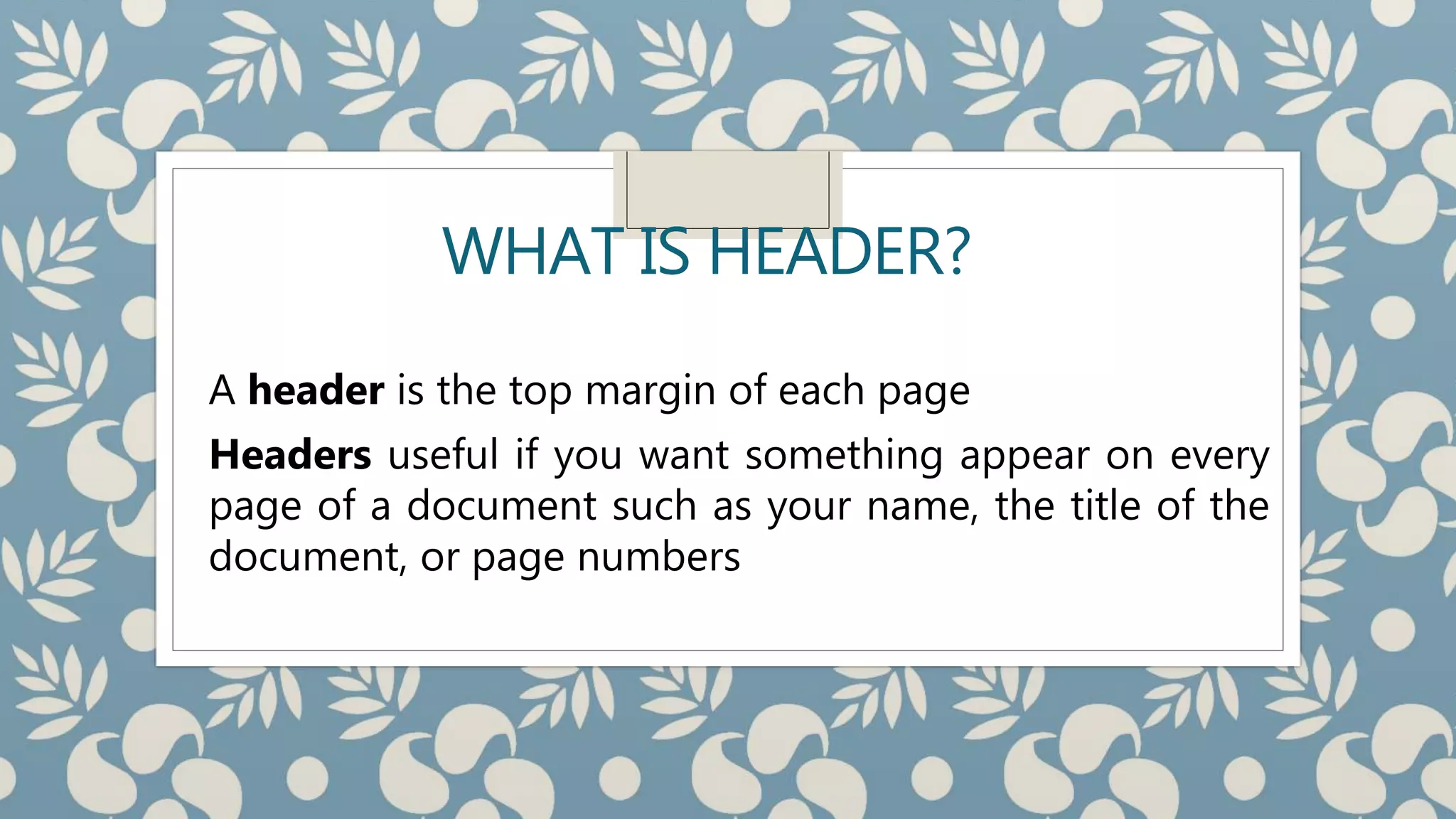 formatting document in ms word | PPTX