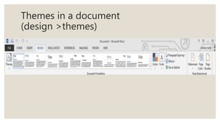 formatting document in ms word | PPTX