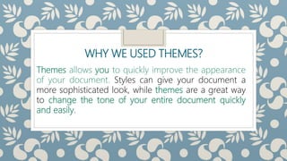 formatting document in ms word | PPTX