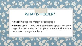 formatting document in ms word | PPTX