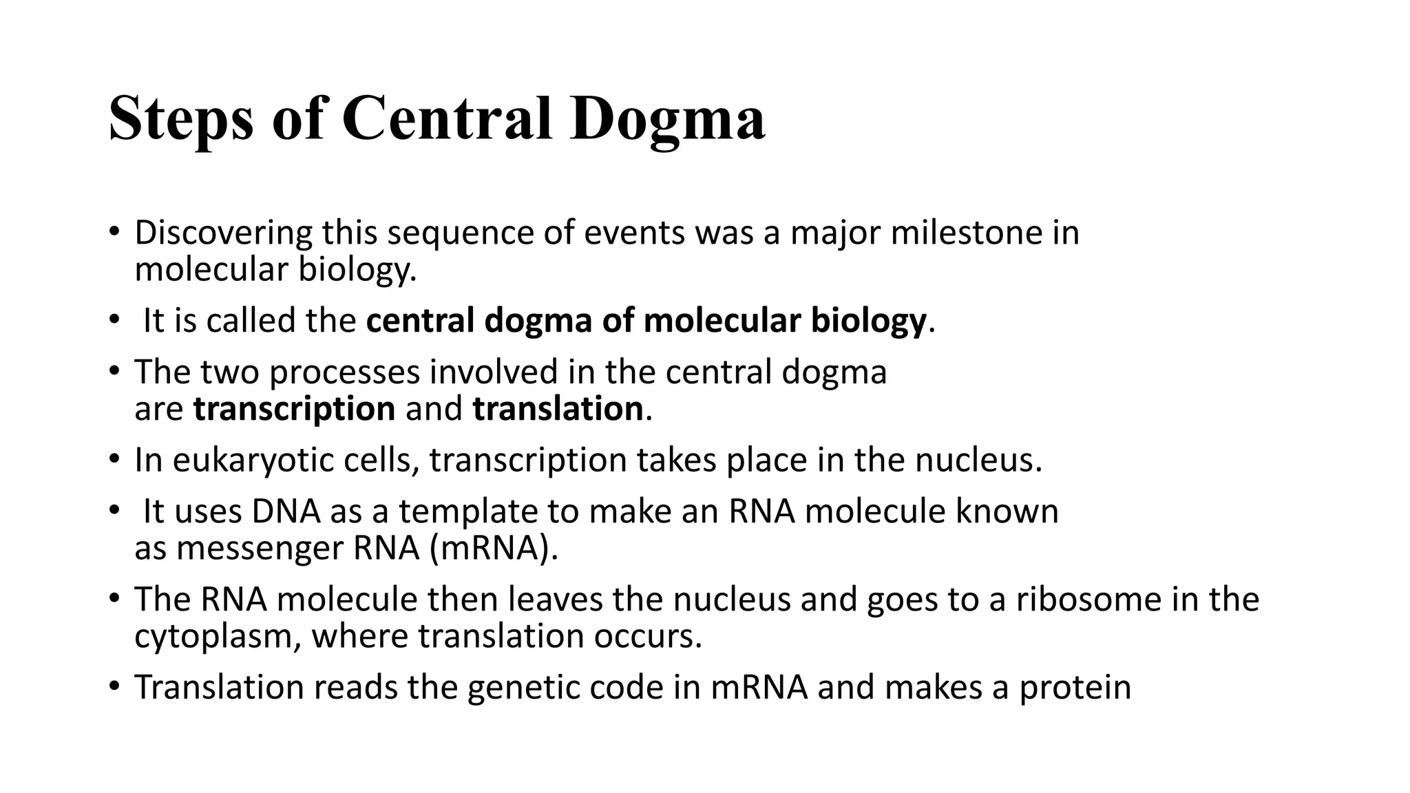 lec 12 Central dogma.pptx presentation power point | PPTX | Biological ...