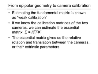 Lec12 epipolar | PDF