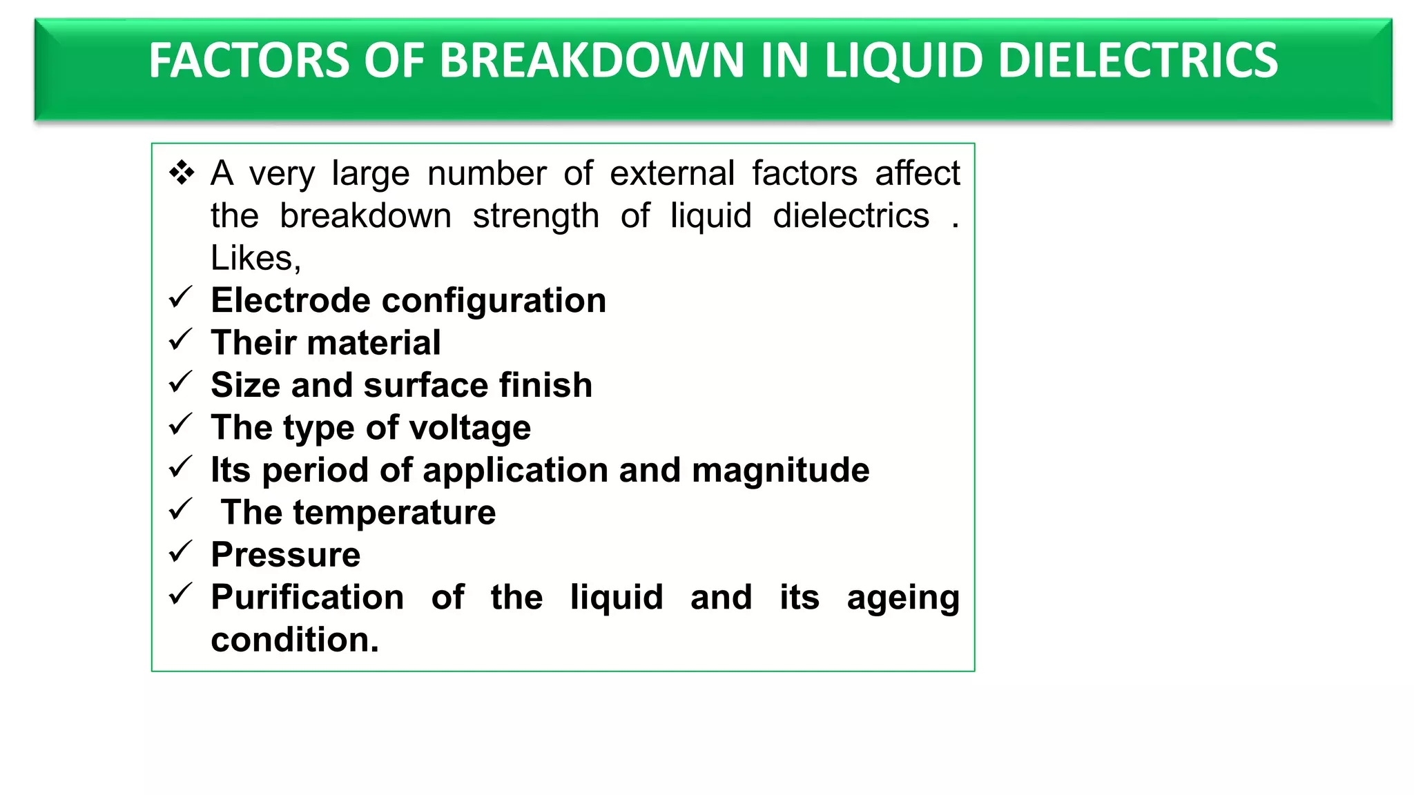 CONDUCTION & BREAKDOWN IN LIQUID DIELECTRICS|HIGH VOLTAGE ENGINEERING ...