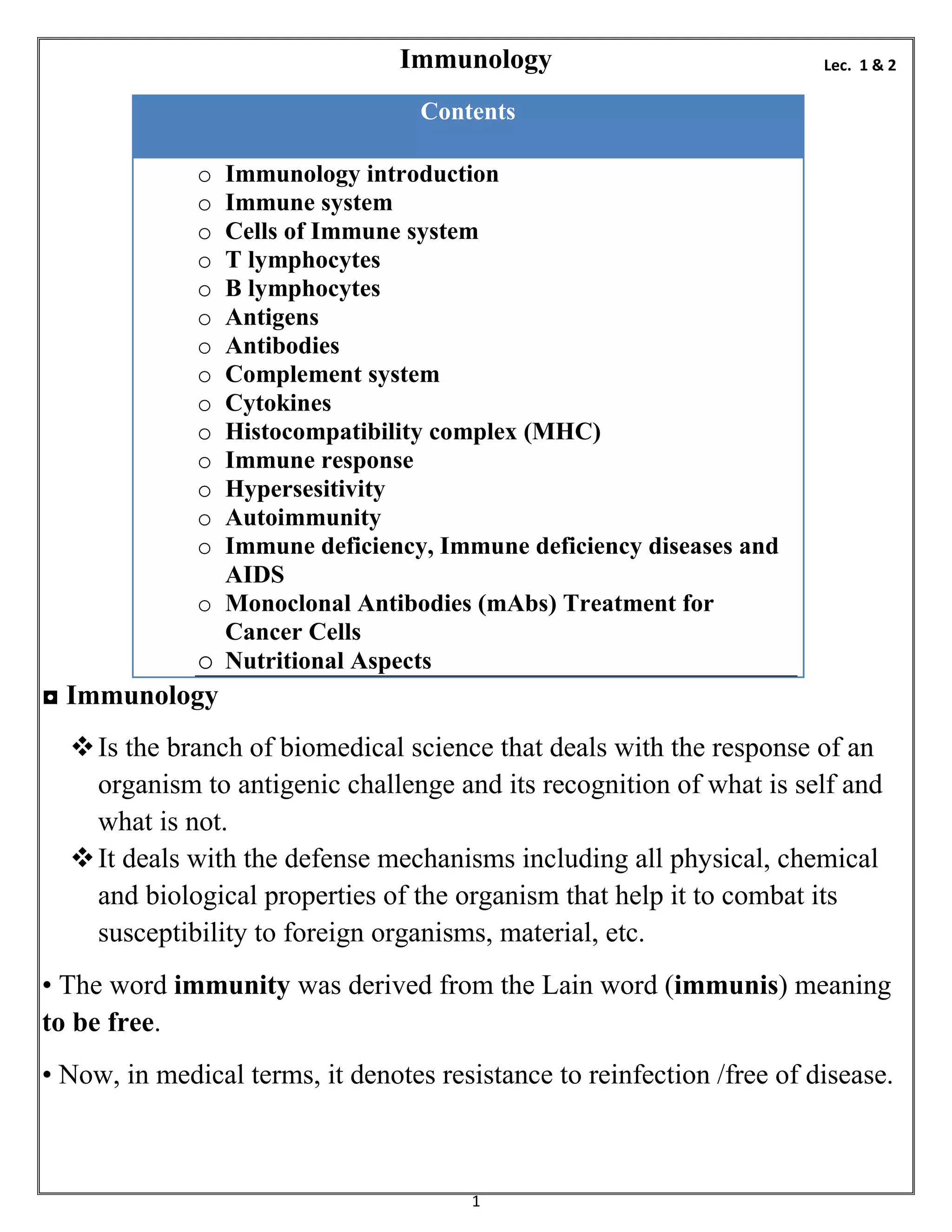 Immunology (Innate and adaptive immune systems) (ANTIGENS (Ag)) | PDF