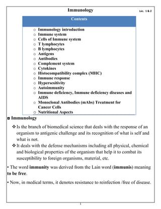 Immunology (Innate and adaptive immune systems) (ANTIGENS (Ag)) | PDF
