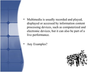Lec1 2 introduction to Multimedia | PPT