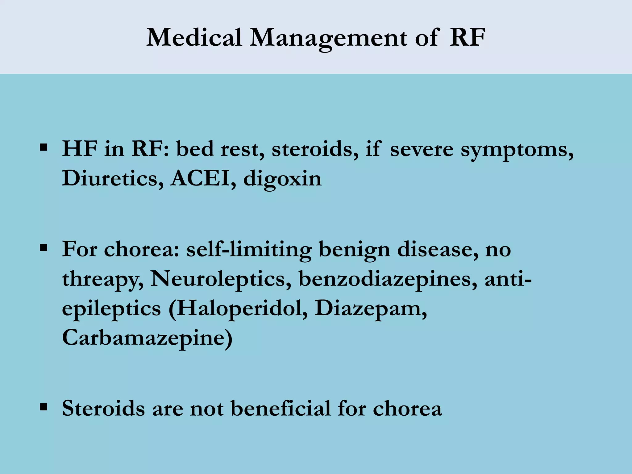 Lec 12 management of rheumatic fever rheumatic heart disease for mohs ...