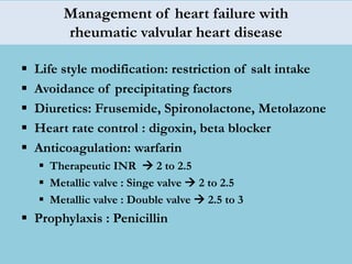 Lec 12 management of rheumatic fever rheumatic heart disease for mohs ...