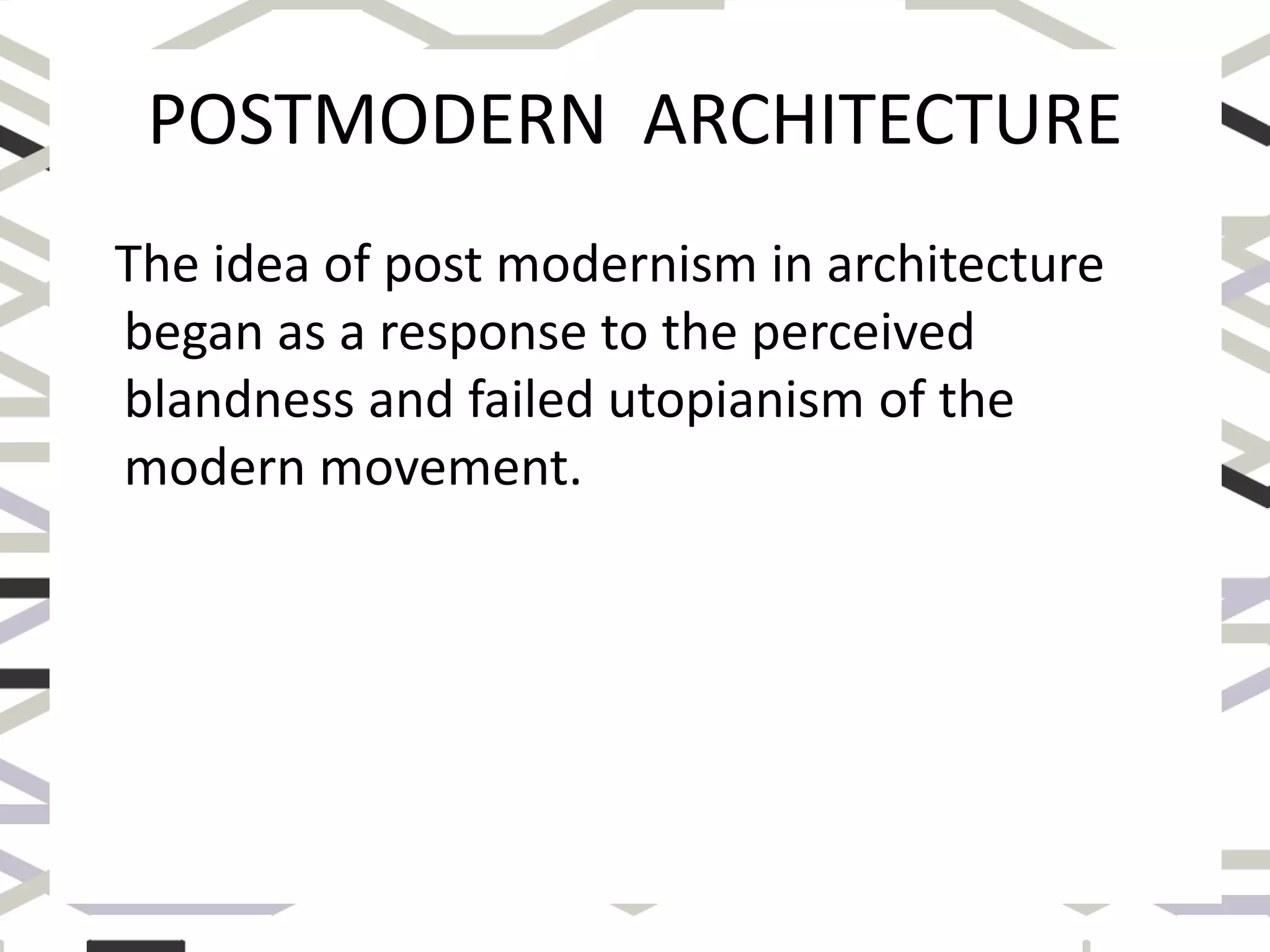 Lec 12 post modernism | PPT